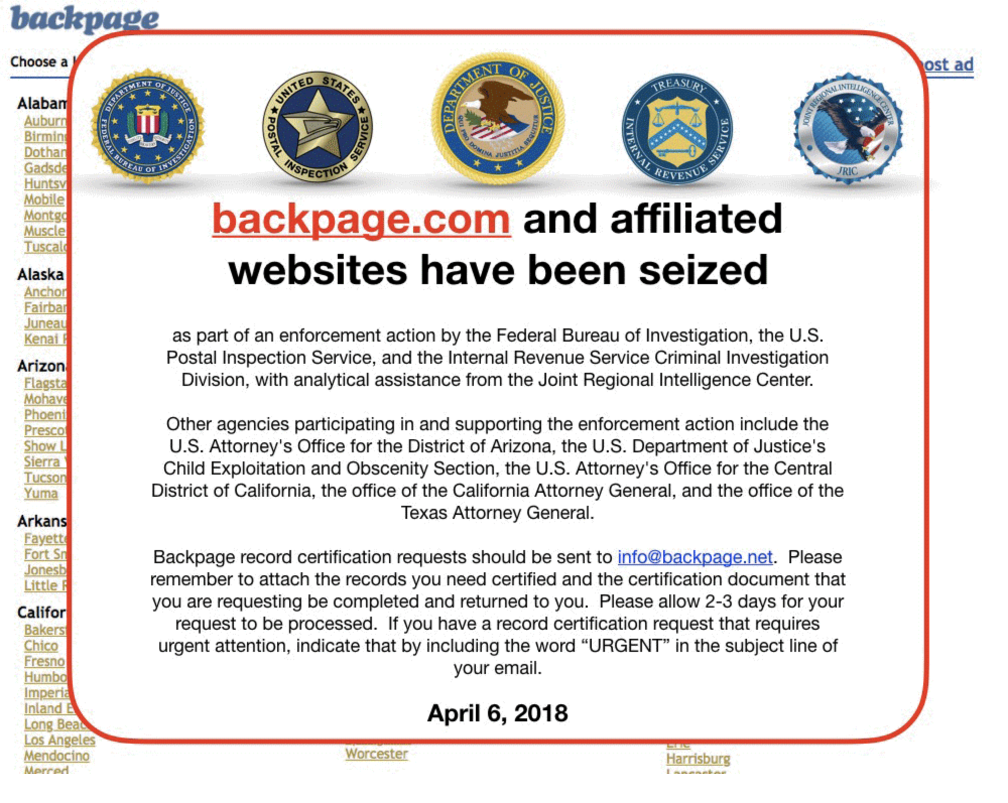 Classified Advertising Site Backpage.com ‘s Trial Date Set For 2020 – Houston Public Media