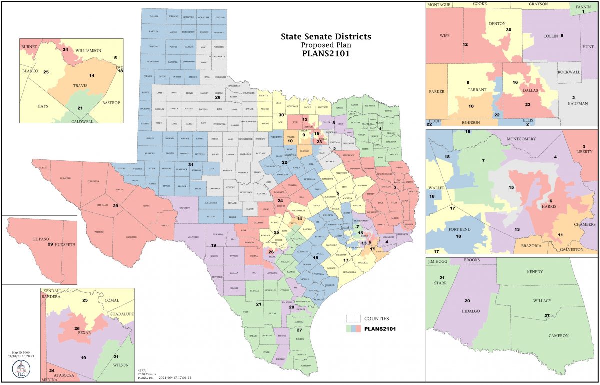 Texas Senate Opens Redistricting Debate With Proposed Map One Senator ...