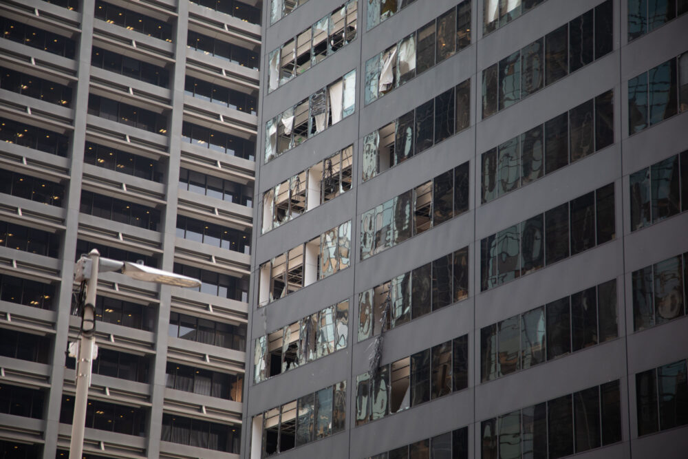Downtown Houston skyscraper window repairs continue after deadly ...