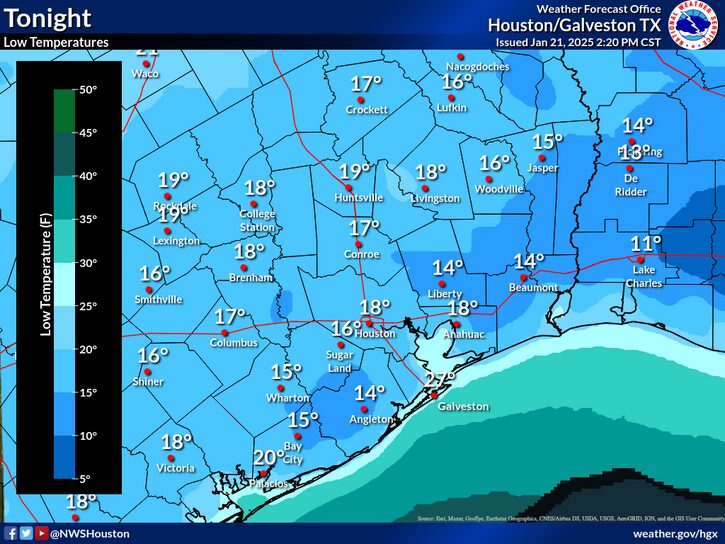 Houston area to be under extreme cold warning Tuesday night and ...