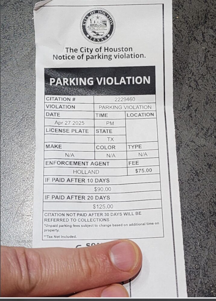 Officials urge Houston drivers to watch out for scam parking tickets ...