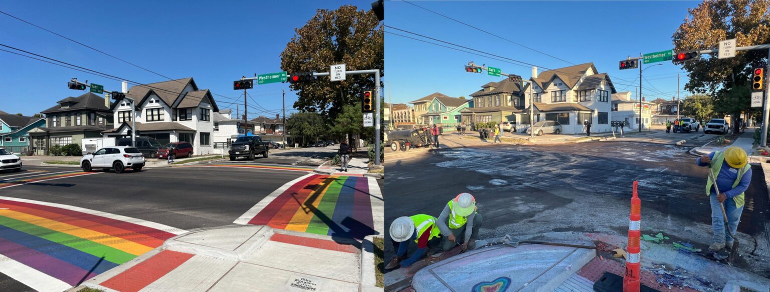 Montrose’s rainbow crosswalks are gone after Texas officials ordered ...