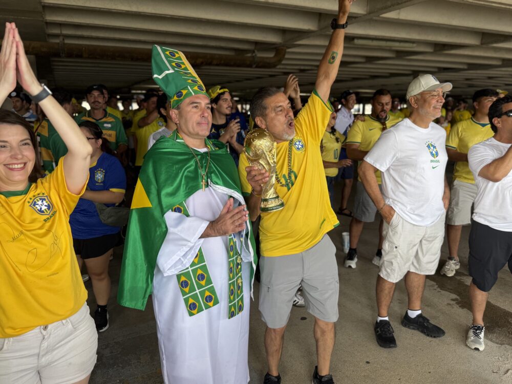 Brazil, Japan fans turn out for down-to-the-wire World Cup knockout ...